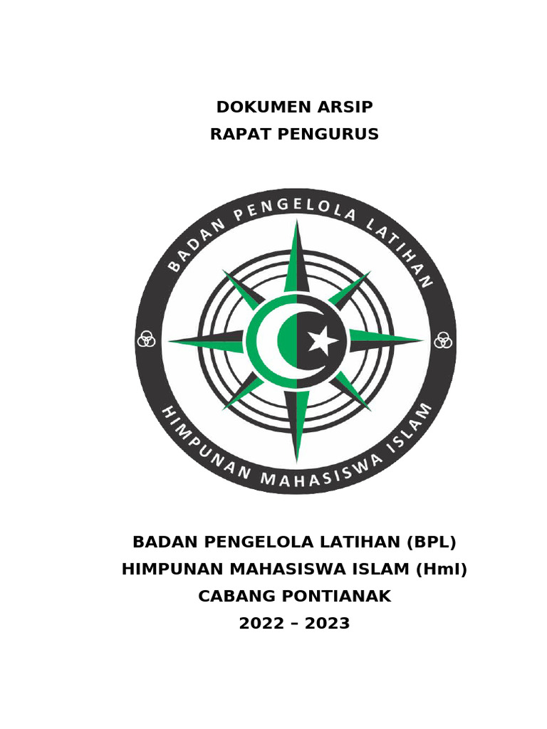 Dokumen Arsip Rapat BPL Hmi Pontianak | PDF