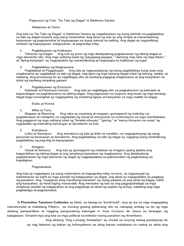 Pagsusuri NG Tula | PDF