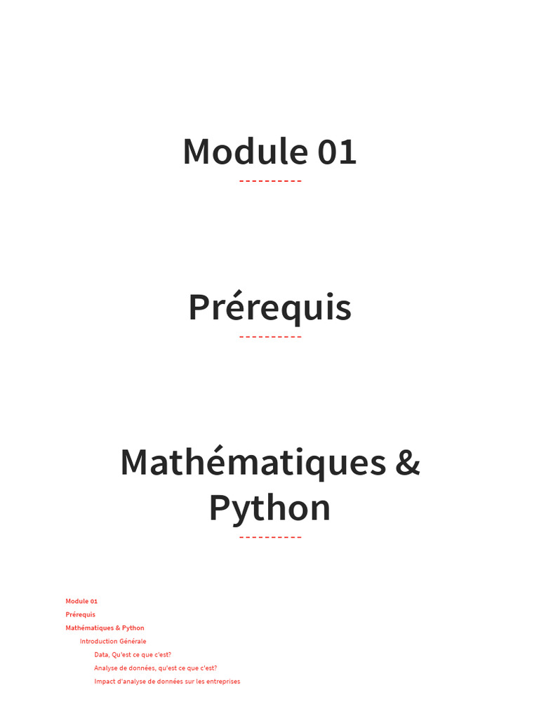 Module Prerequis | PDF
