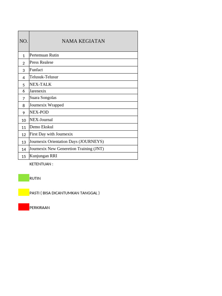 Progja Journexix 2024-2025 | PDF