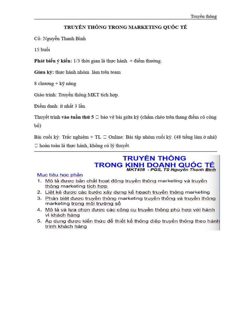 Bản Sao Của Vở Ghi - TRUYỀN THÔNG TRONG KDQT | PDF