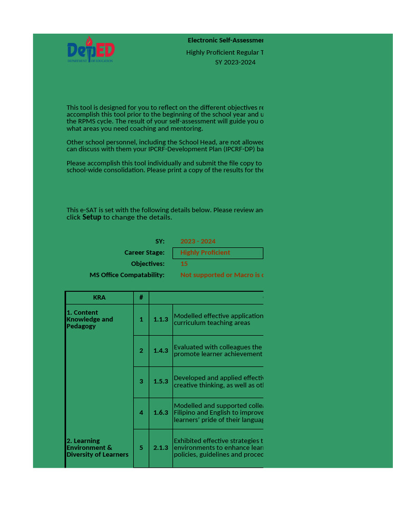 eSAT SY 2023 2024 v12.1 | PDF