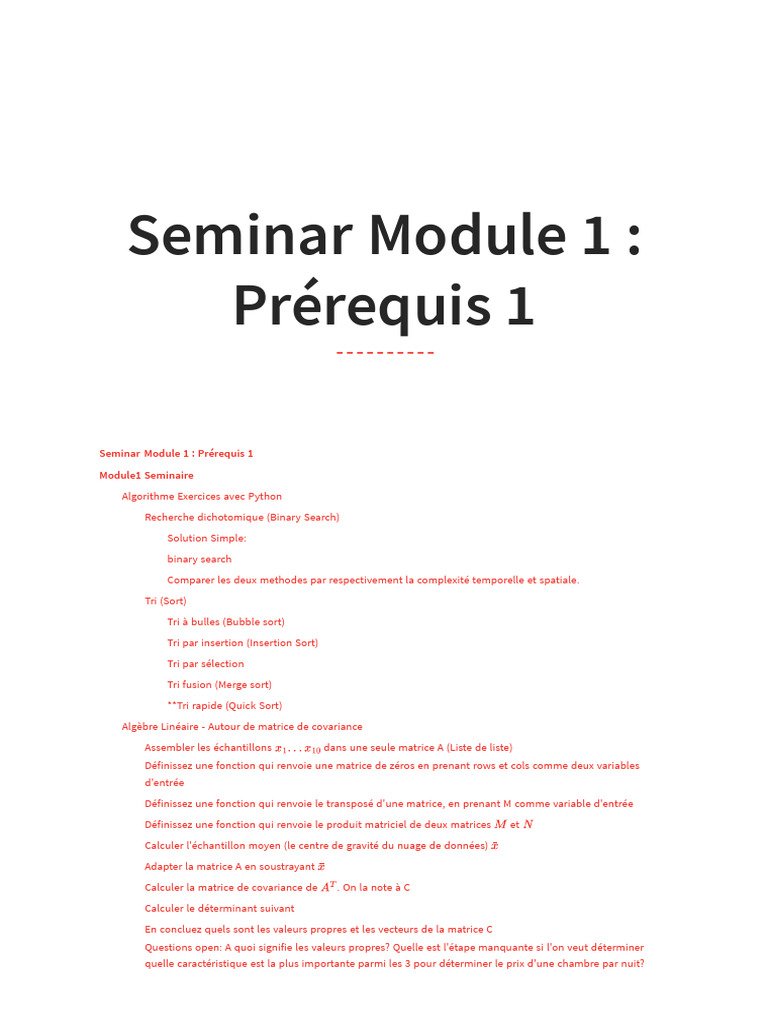 Seminar 1 | PDF
