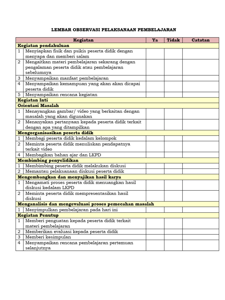 RENCANA EVALUASI | PDF