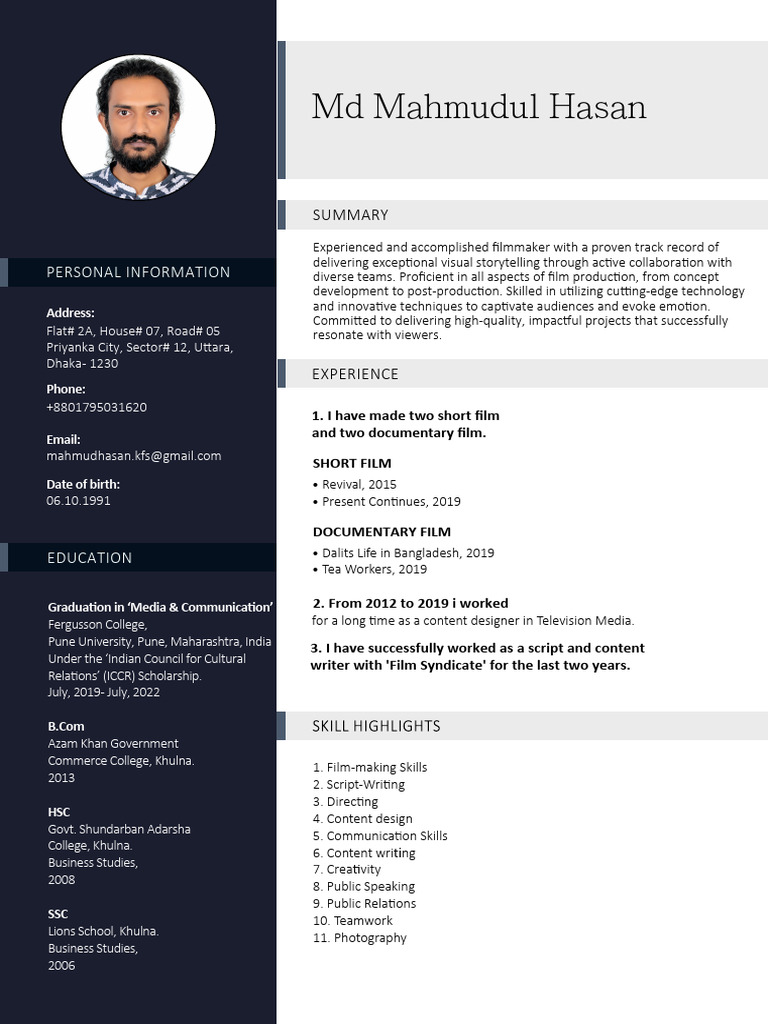 CV of Mahmudul Hasan.... | PDF