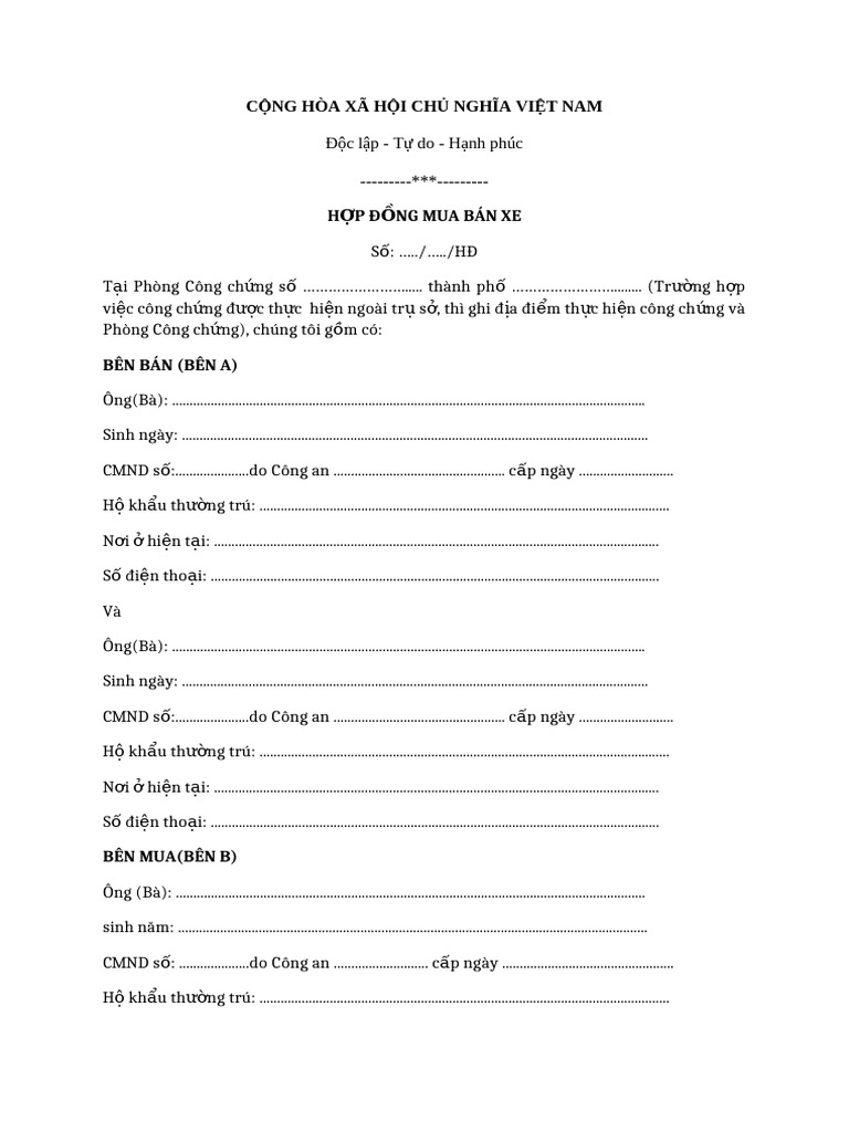 H P Đ NG Mua Bán Xe Hơi | PDF