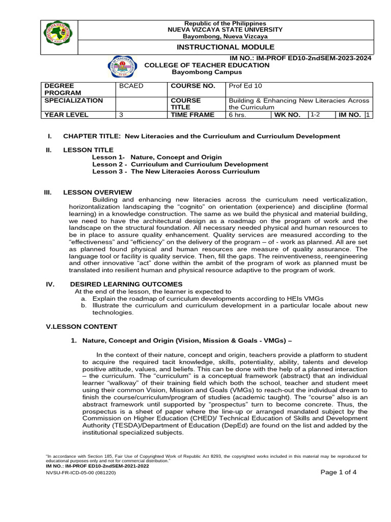 Module 1 Prof Ed 10 | PDF