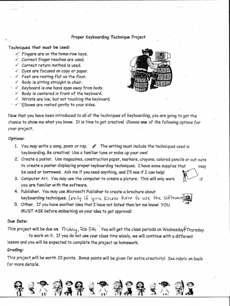 Keyboarding Techniques Project | PDF