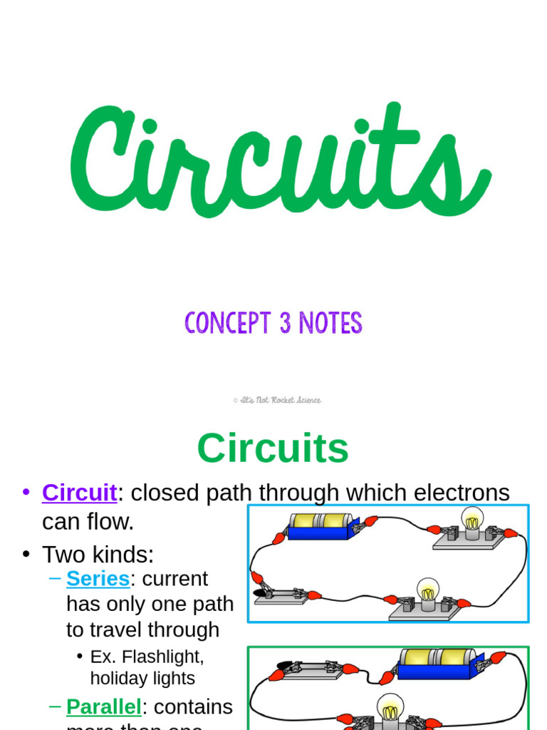 Concept 3 Notes - Circuits | PDF