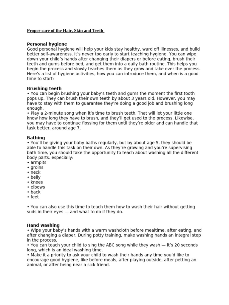 Proper Care of The Hair | PDF
