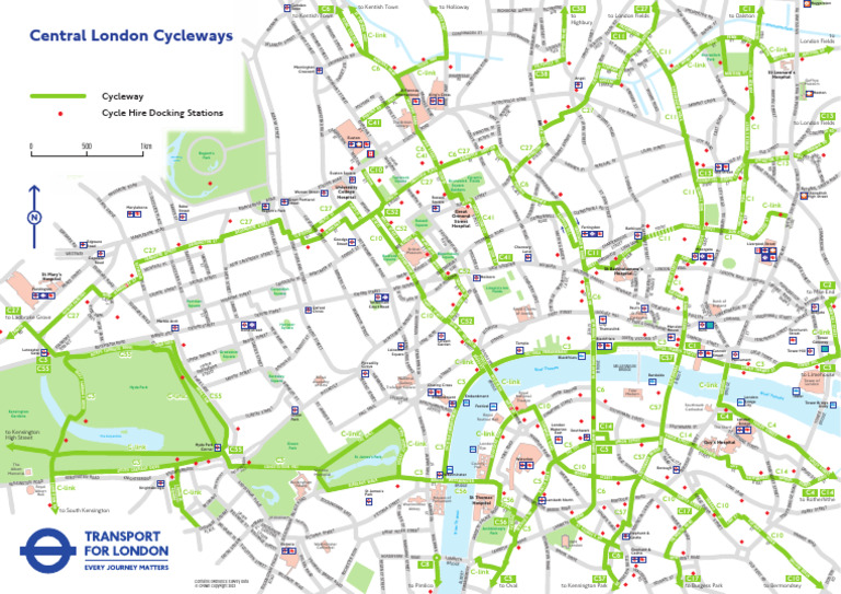 Central London Cycleways Map A3 | PDF