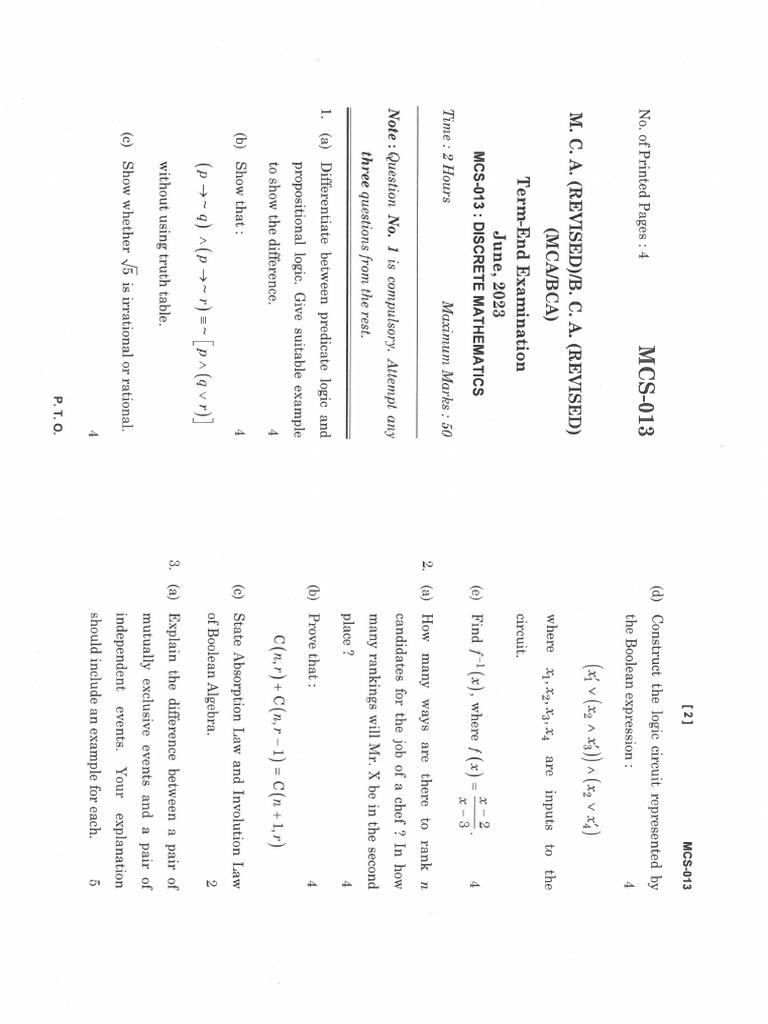 MCS-013 June 23 | PDF