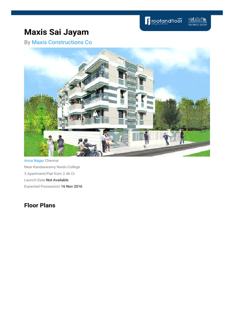 4806 Maxis Sai Jayam Automated - Brochure | PDF