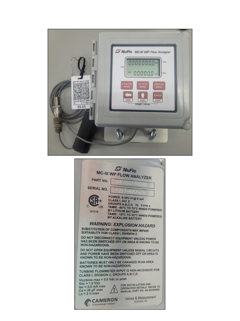 Mc-III WP Flow Analyzer - Serial. 12174683404 | PDF