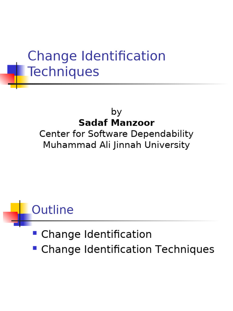 Change Identification Techniques | PDF
