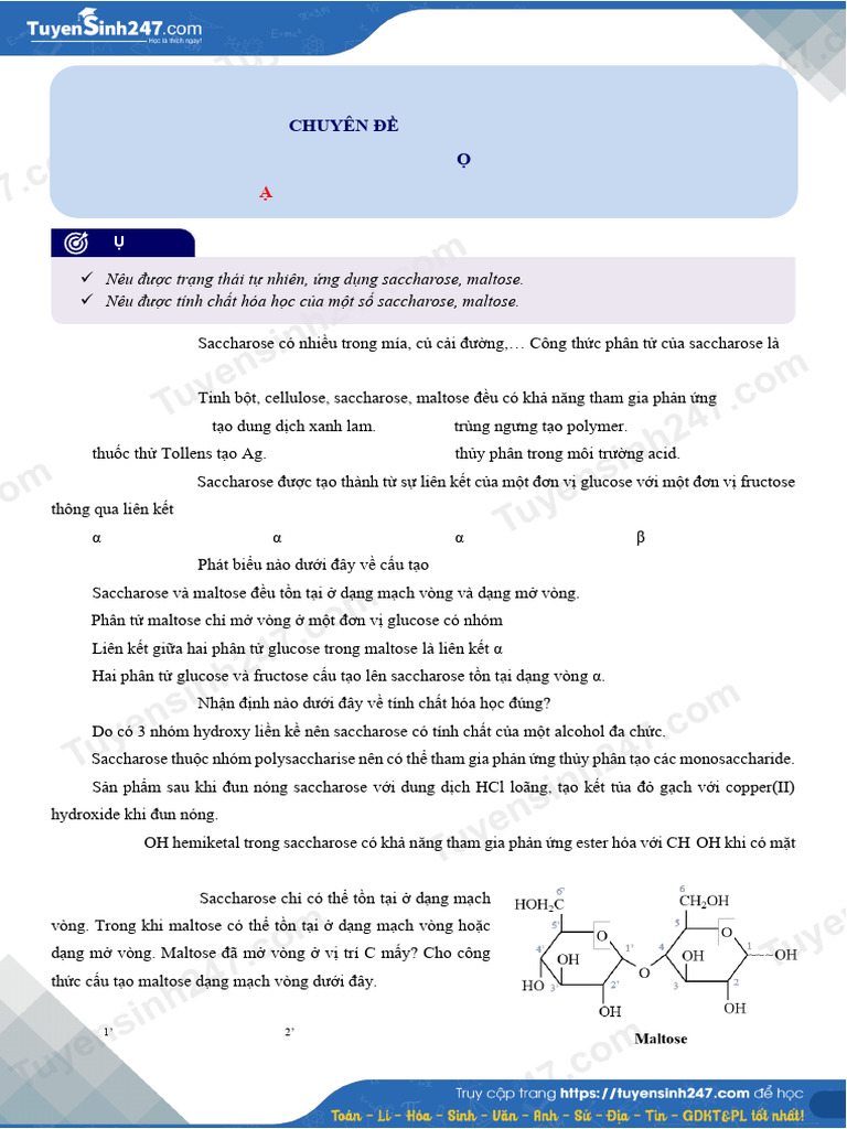 Dissacharide (S2) | PDF