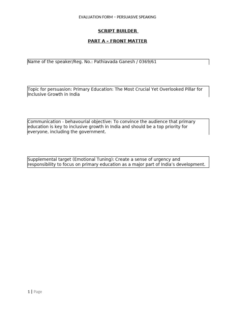 Script Builder | PDF