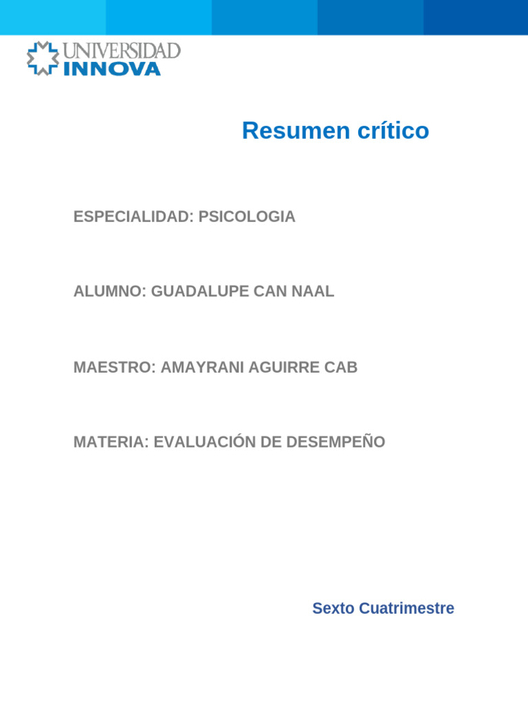 Resumen Critico | PDF