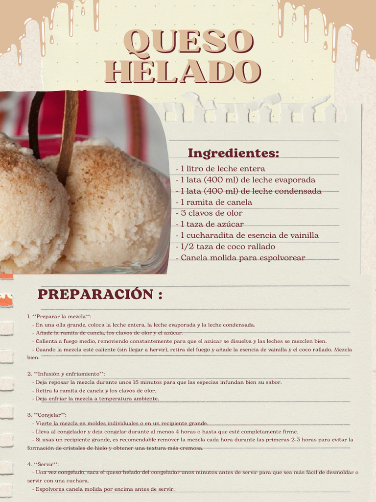 Hoja A4 - Receta de Postre Sin Glúten | PDF