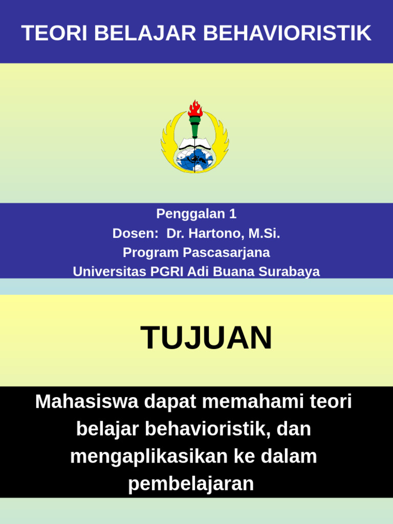 Teori Belajar Behavioristik | PDF