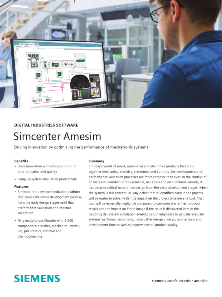Siemens SW Simcenter Amesim - Fact Sheet | PDF
