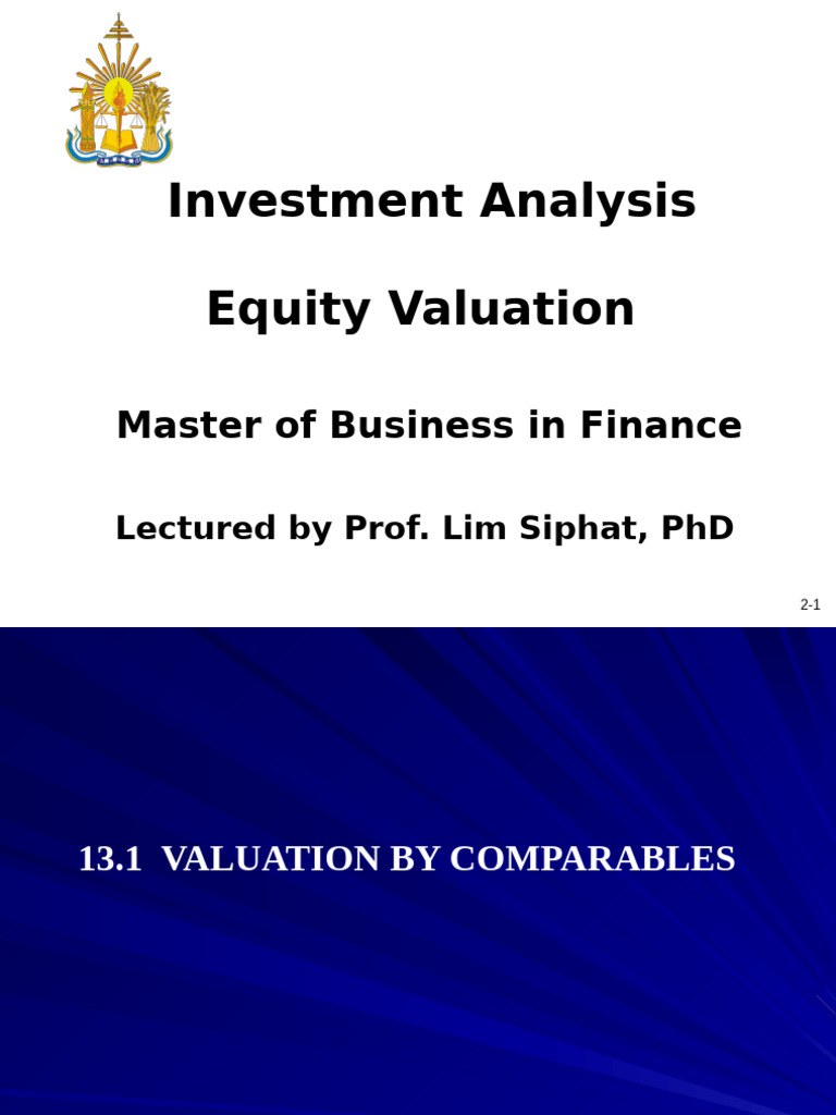 Chapter - 13 Equity Valuation | PDF
