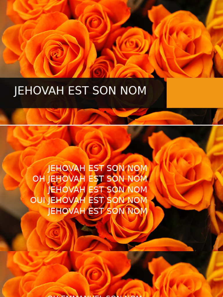 Jehovah Est Son Nom | PDF
