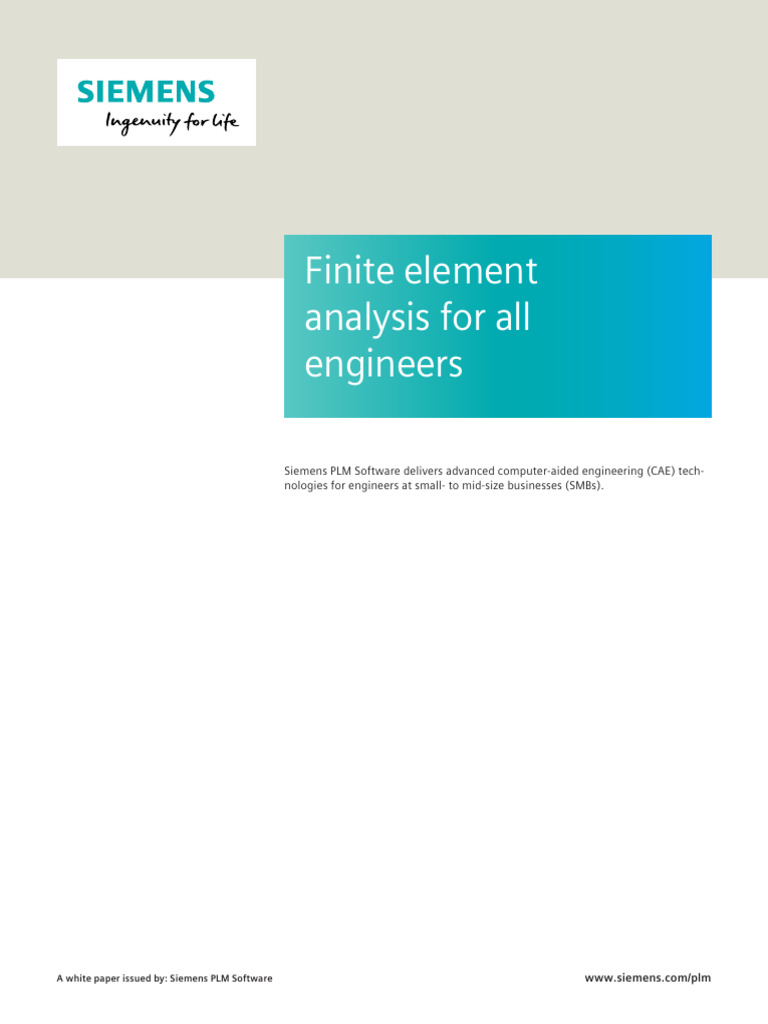 Siemens PLM FEA For All Engineers | PDF