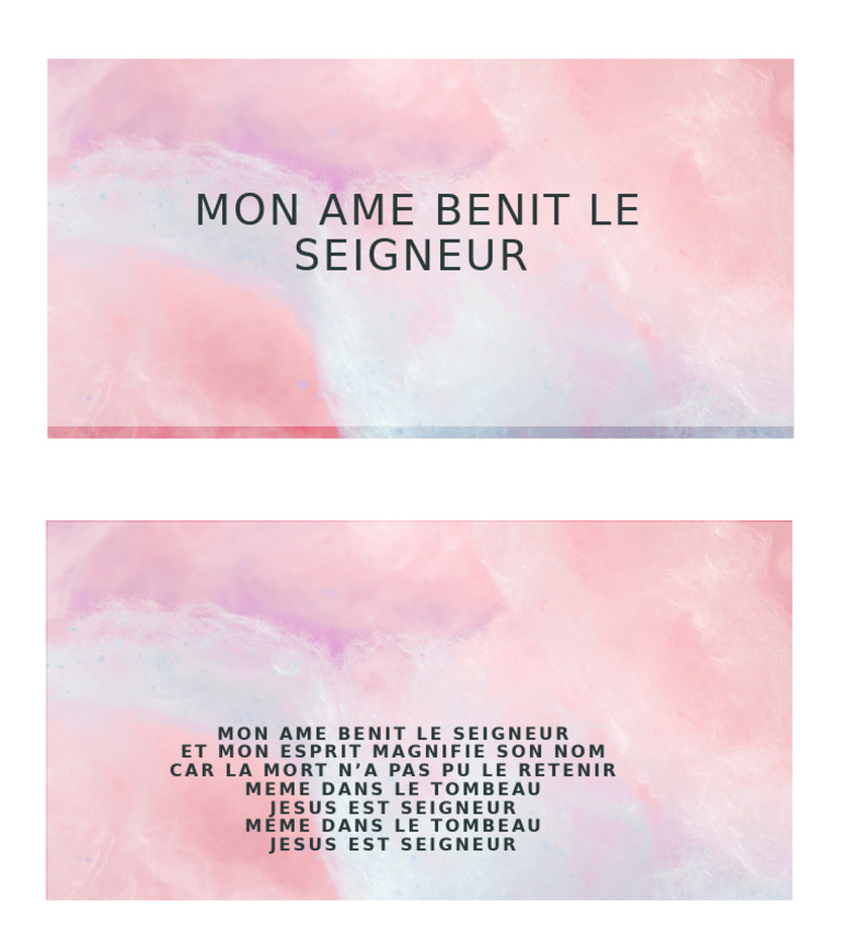 Mon Ame Benit Le Seigneur | PDF