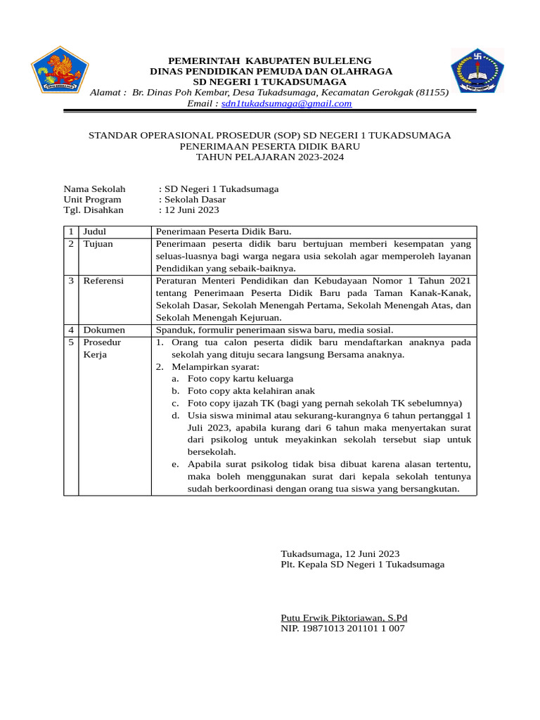 Sop PPDB 2023-2024 | PDF | Self-Improvement | Wellness