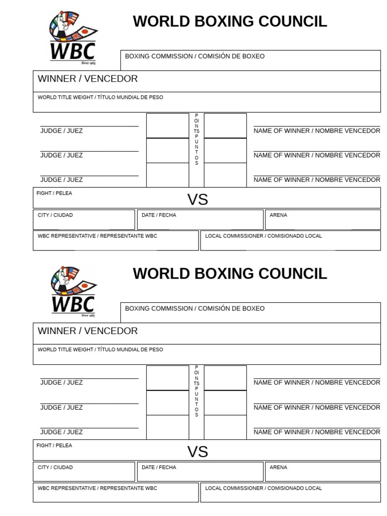 WBC Winner Card 2016 | PDF