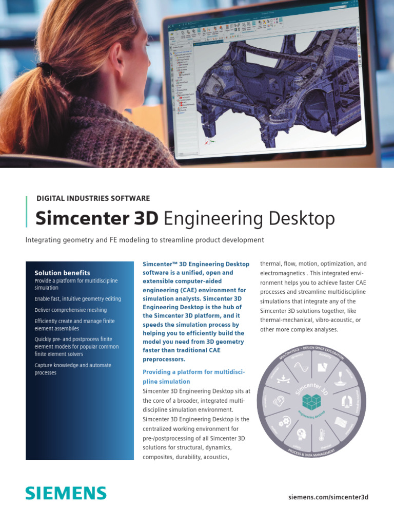 Siemens SW Simcenter 3D Engineering Desktop Solution Guide | PDF