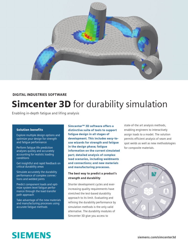Siemens SW Simcenter 3D For Durability Simulation Solution Guide | PDF