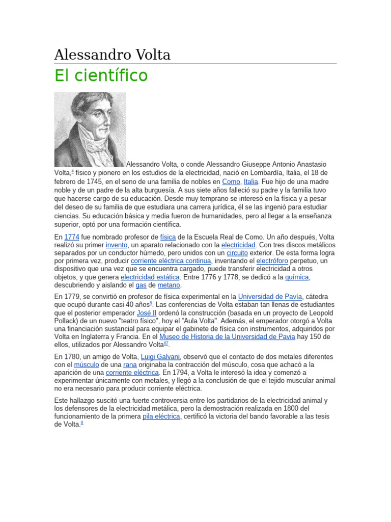 Alessandro Volta | PDF