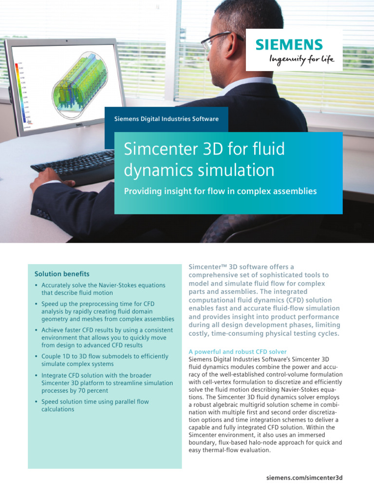 Siemens SW Simcenter 3D For Fluid Dynamics Simulation Solution Guide | PDF