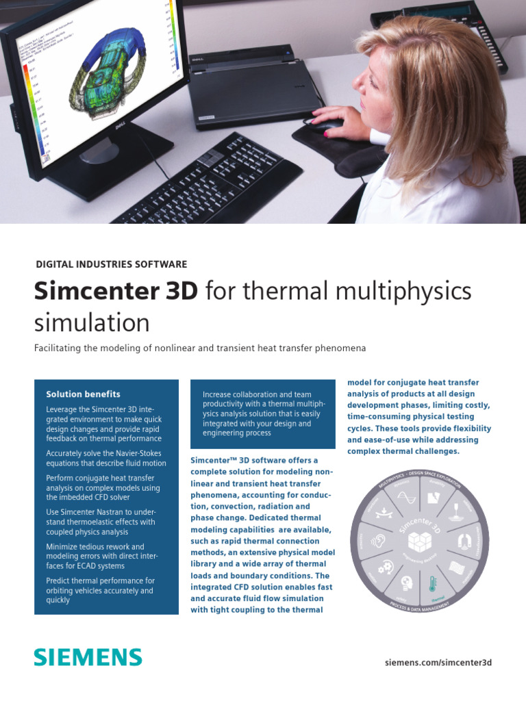 Siemens SW Simcenter 3D For Thermal Multiphysics Simulation Solution Guide | PDF