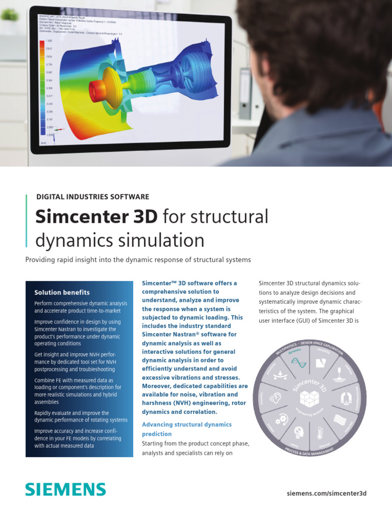 Siemens SW Simcenter 3D For Structural Dynamics Simulation Solution Guide | PDF