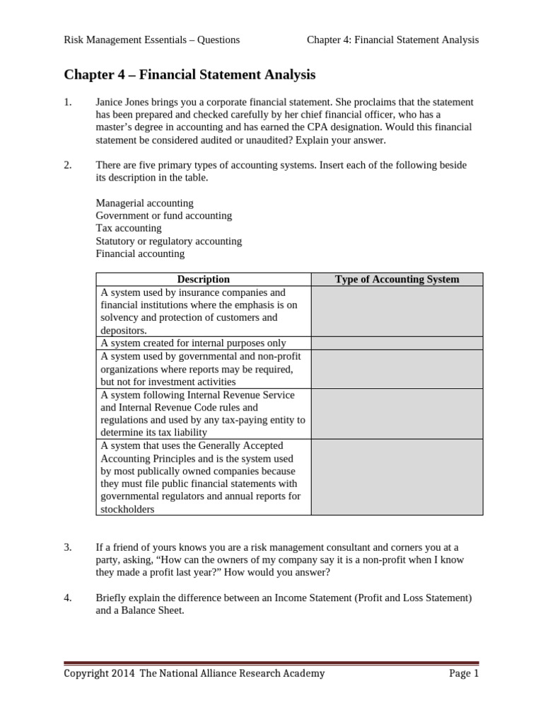 Chapter 4 - Financial Statement Analysis | PDF