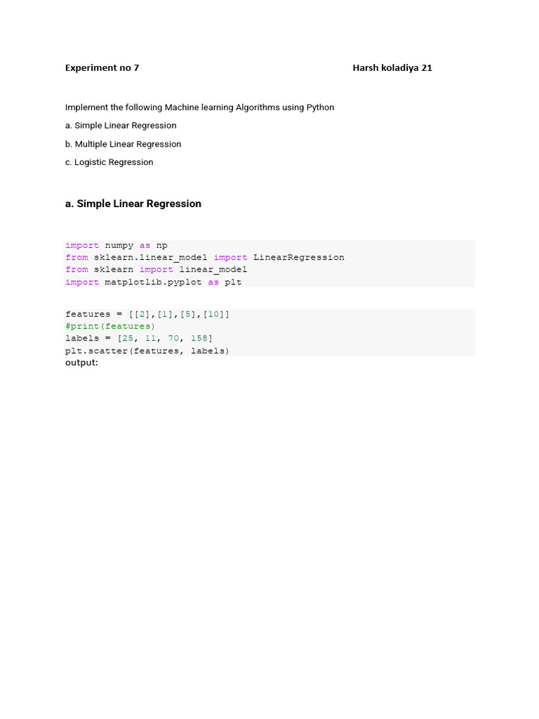 Experiment 7 Harsh Python | PDF