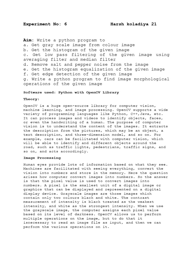 Experiment No-7 Rollno 21 Harshk | PDF