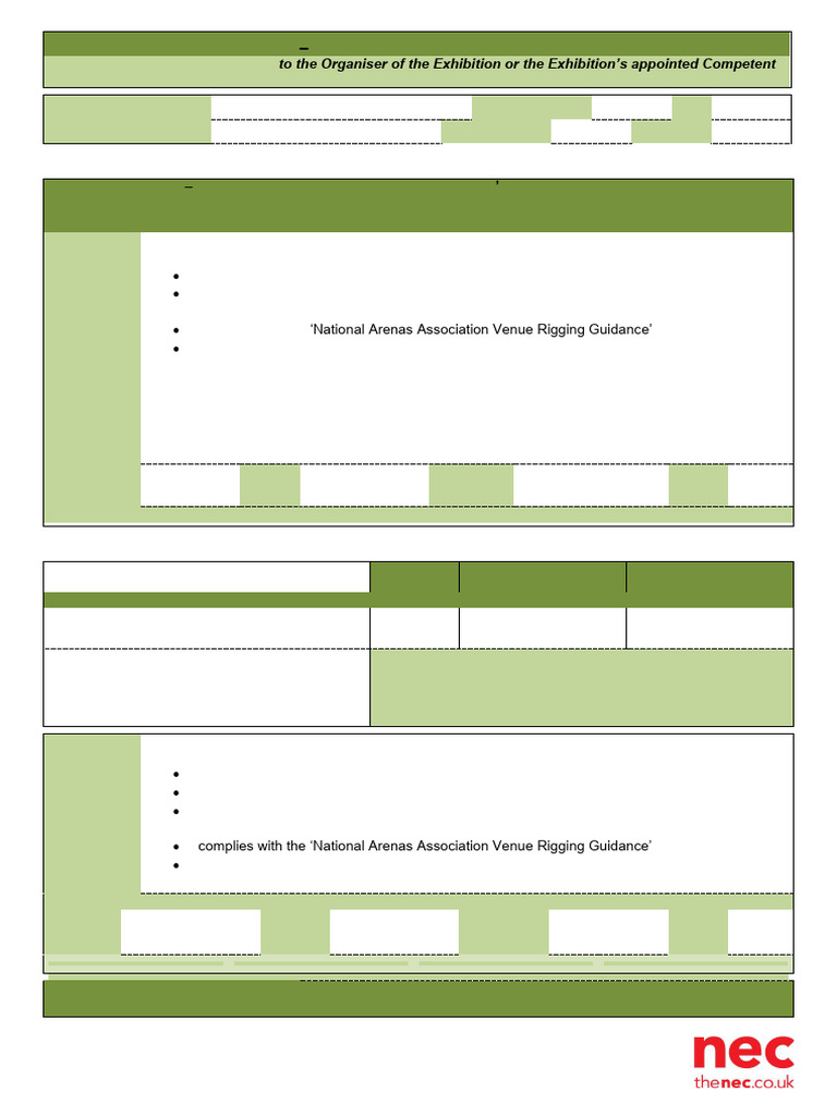 Sign Off Rigging Nec | PDF