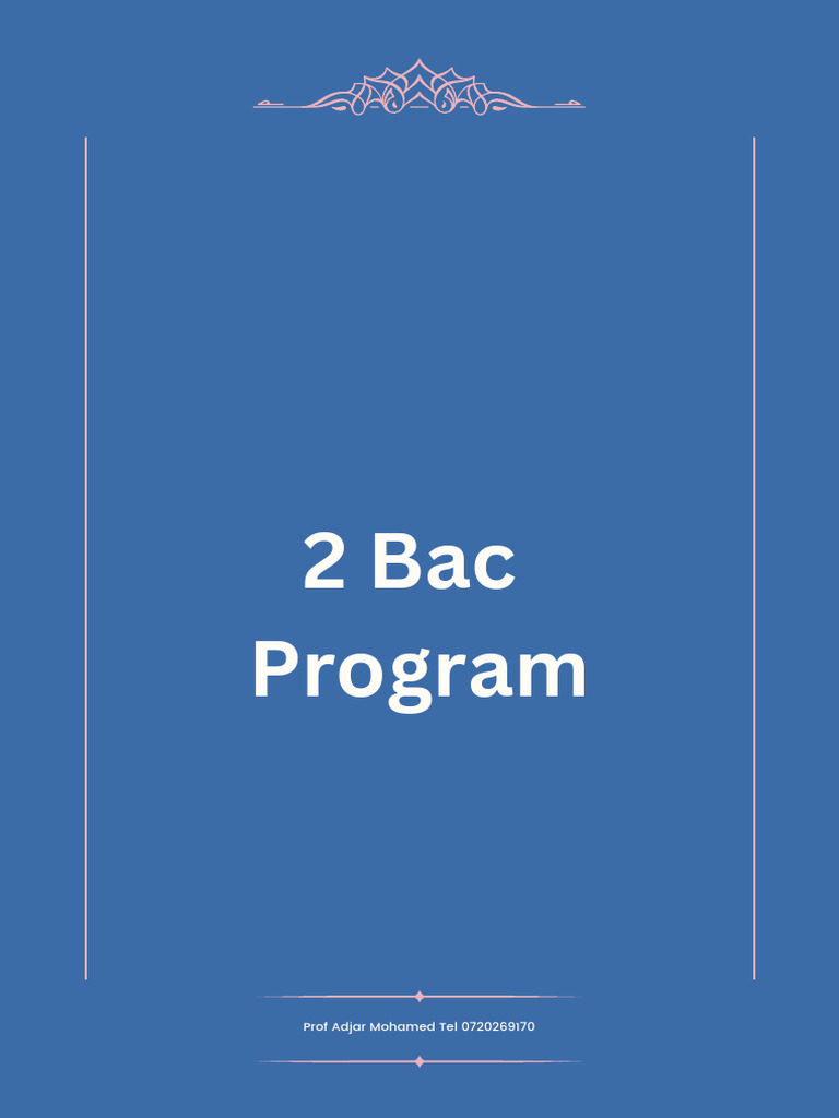 2bac Program | PDF