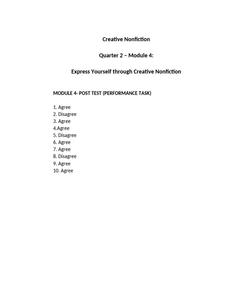 Module 4-Post Test | PDF