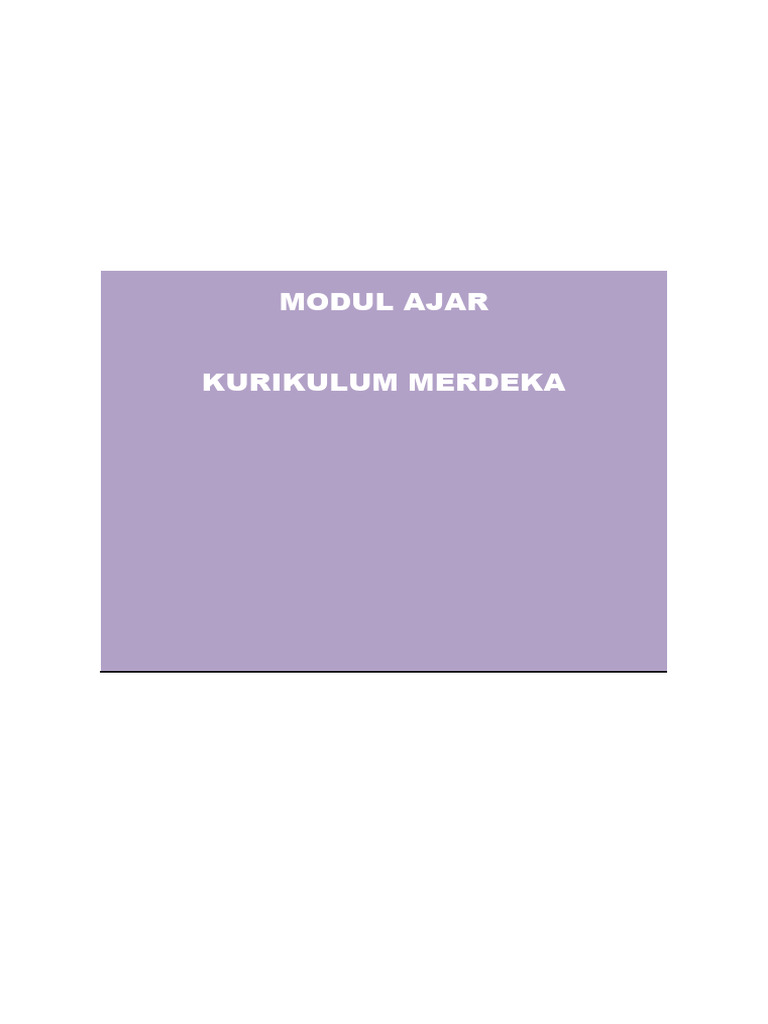 Modul Ajar BAB 1 | PDF