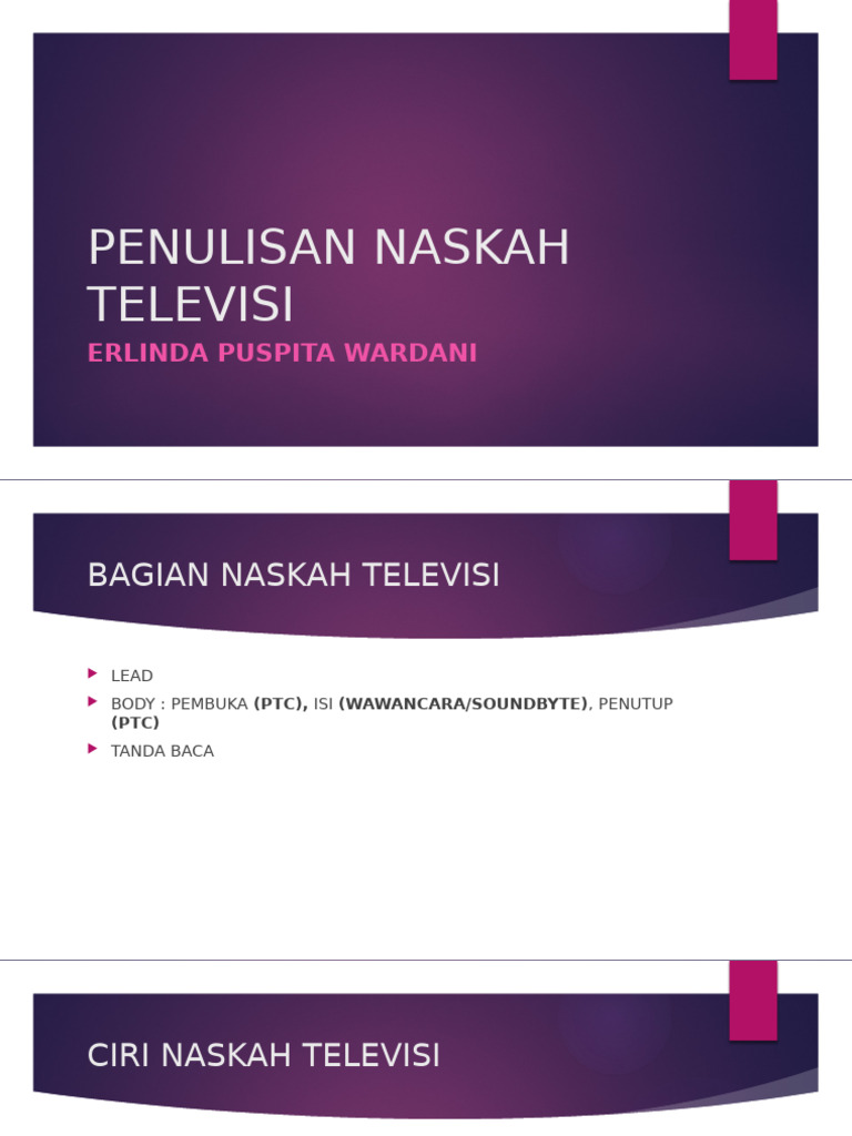 Penulisan Naskah Televisi | PDF