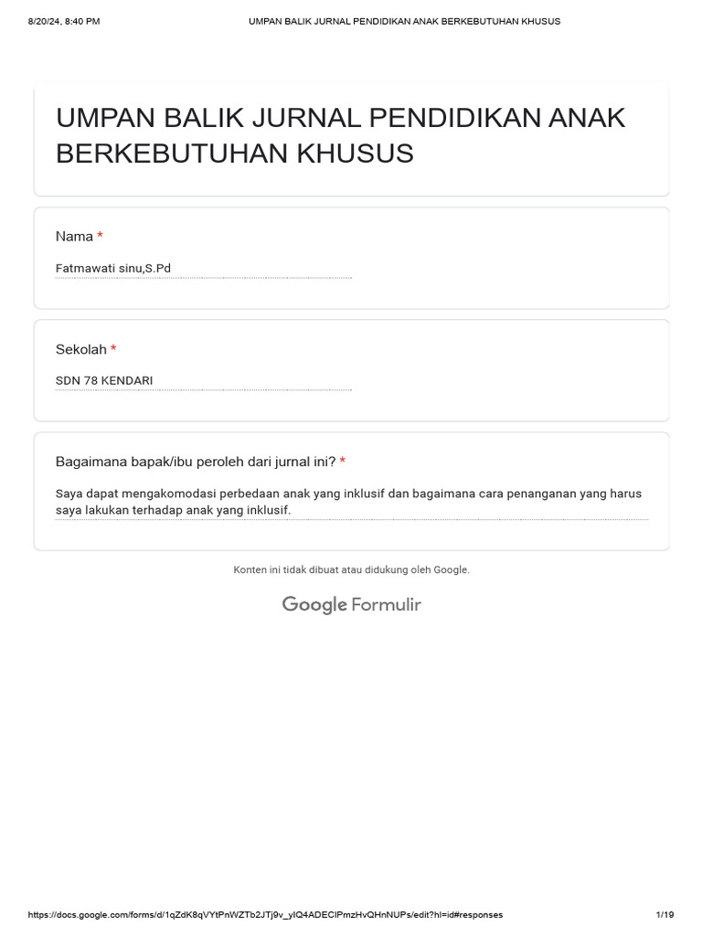 UMPAN BALIK JURNAL PENDIDIKAN ANAK BERKEBUTUHAN KHUSUS - Google ... UMPAN BALIK JURNAL PENDIDIKAN ANAK BERKEBUTUHAN KHUSUS - Google ...