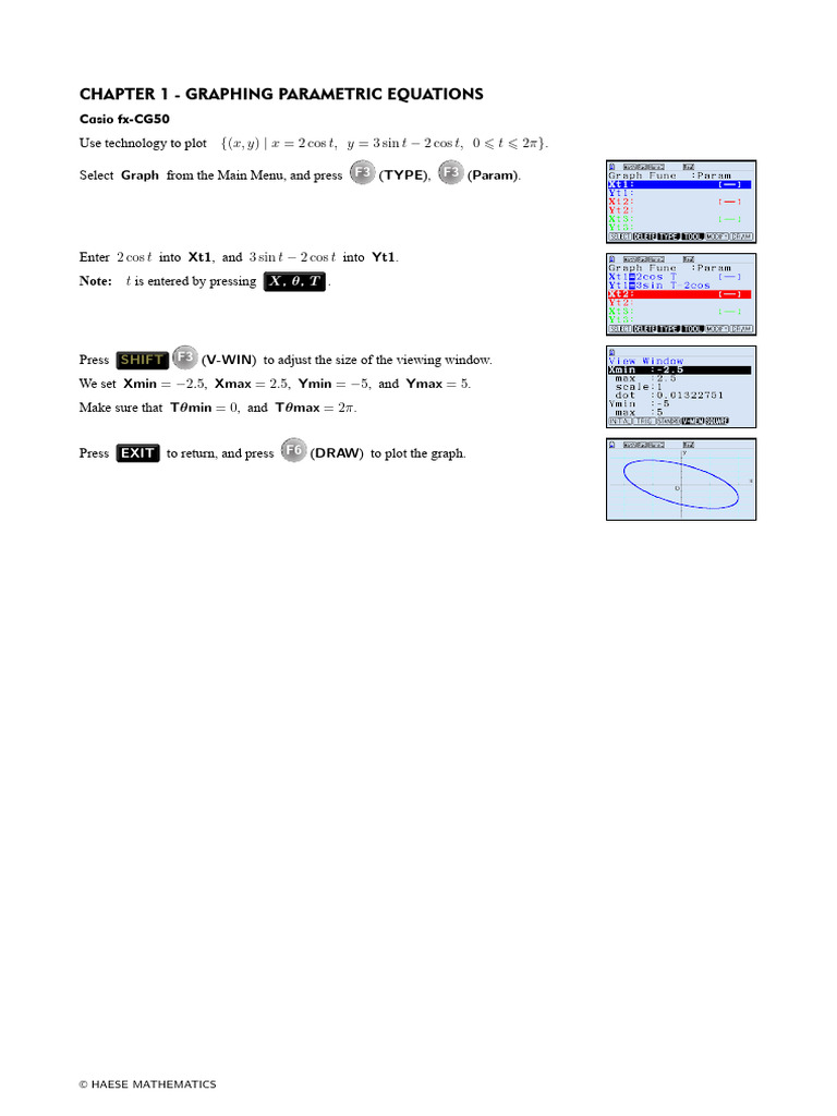 Analysis and Approaches HL - Calculator Guide - Casio Fx-CG50 | PDF