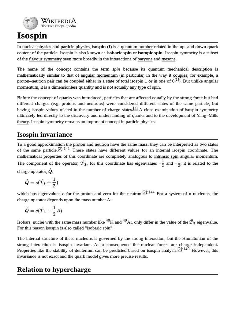 Isospin | PDF