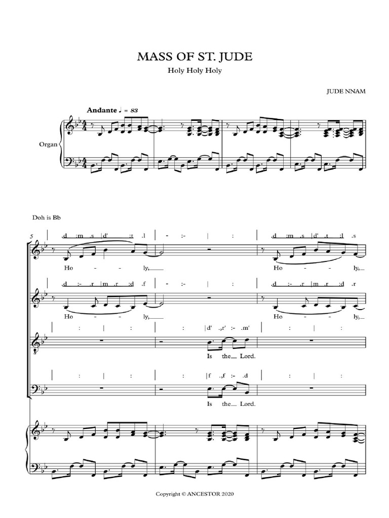 Holy Jude Nnam Mass ST Jude-1 | PDF