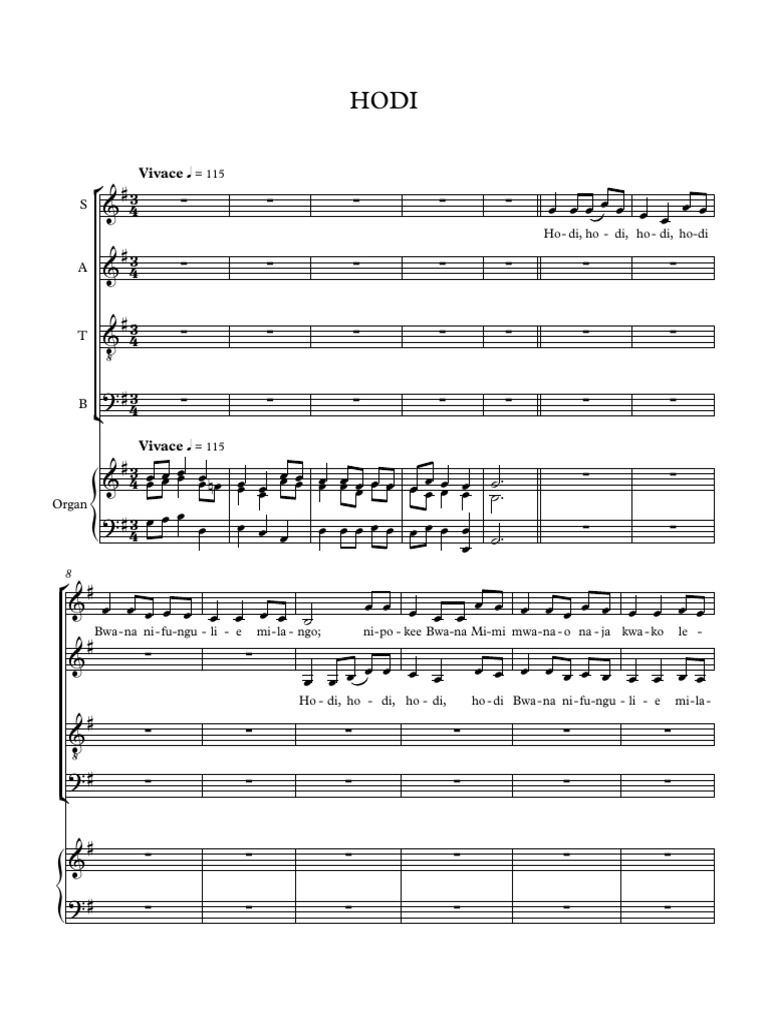 HODI - Full Score-1 - 053057 | PDF